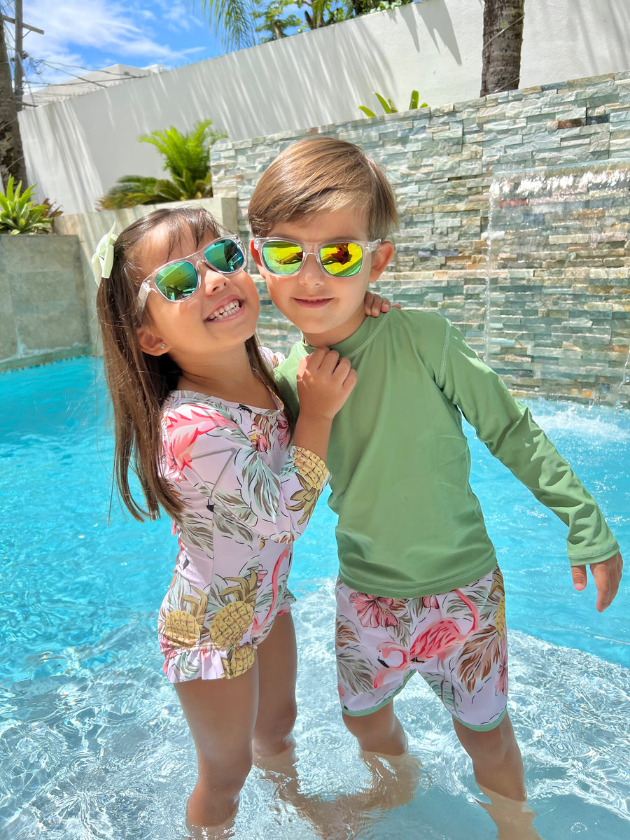 Tropical Swim Trunks – Mauricio & Miranda Kid's Boutique